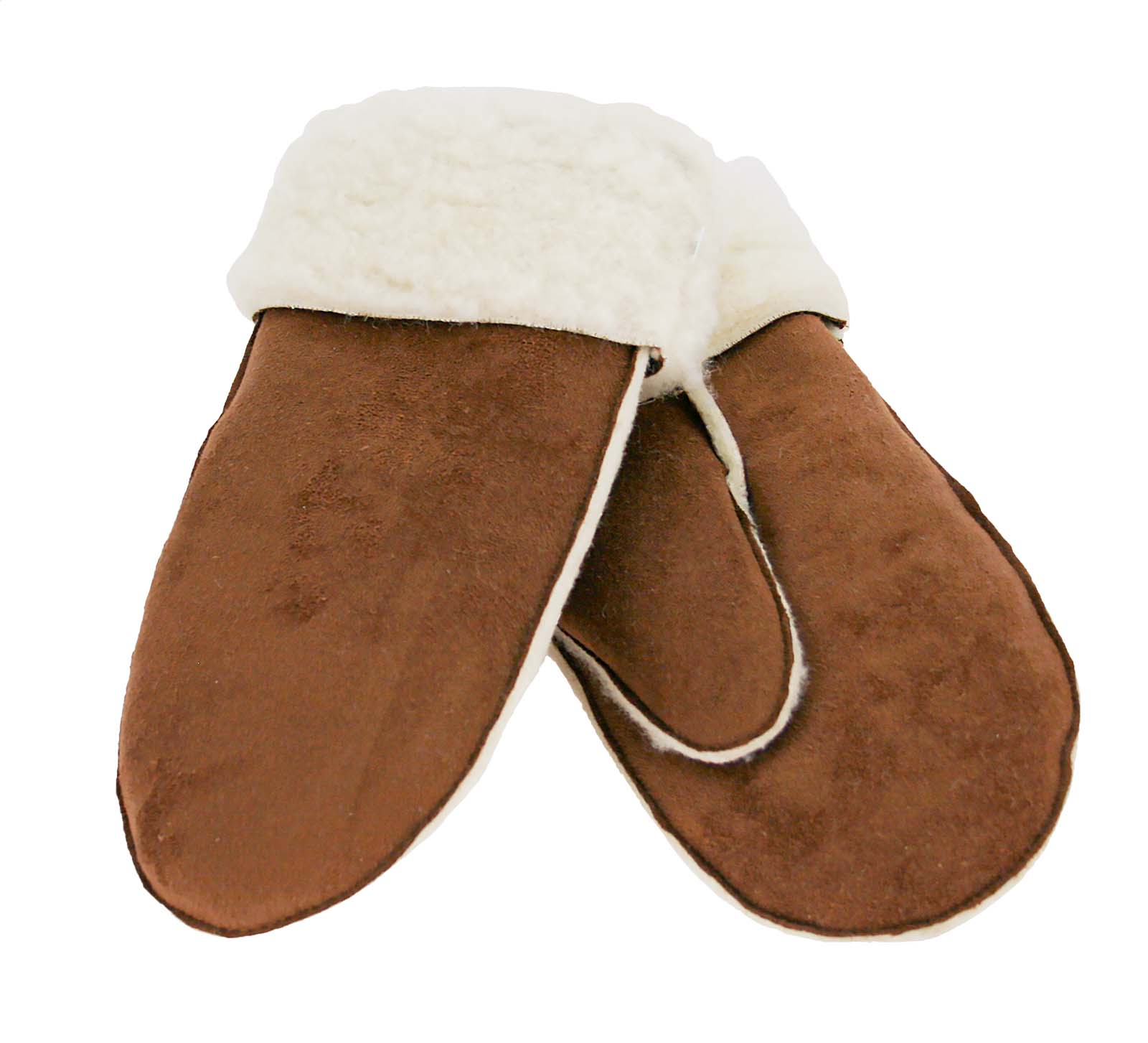 Woolly mittens, women, brown - Trollmall.com